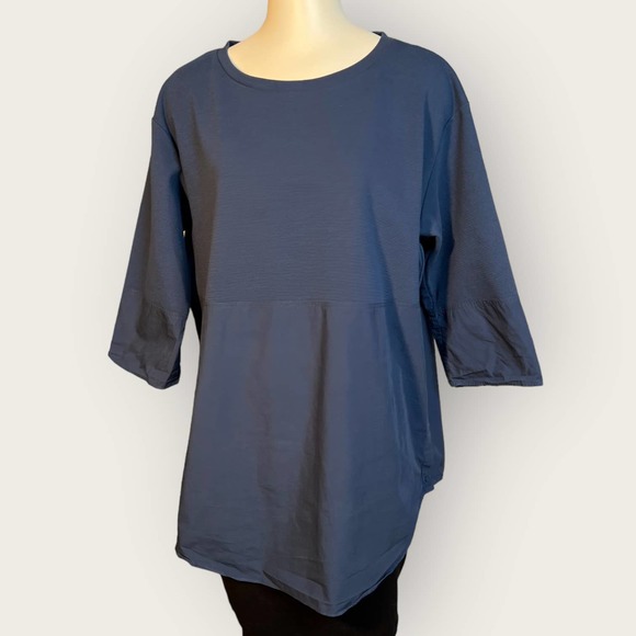 COS | Tops | Cos L Minimalist Tunic Navy 34 Sleeve Top | Poshmark